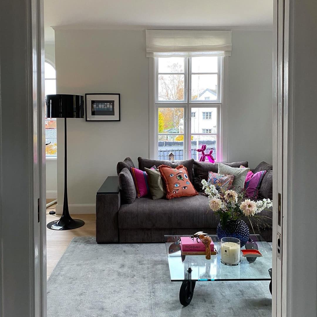 Brun sofa